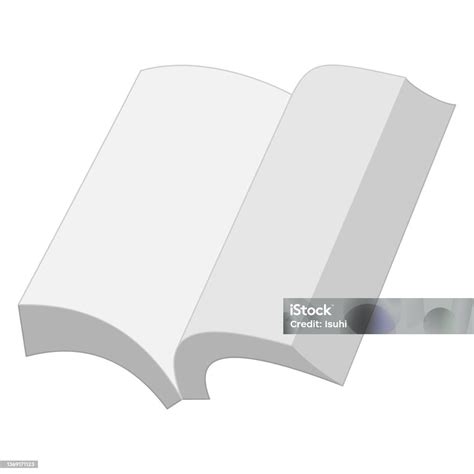 종이 페이지가 있는 열린 책입니다 책의 중간 페이퍼 백 템플릿 모형 학습 독서 교육 서점 벡터 아이콘 플랫 그레이 격리 공부에 대한 스톡 벡터 아트 및 기타 이미지 Istock