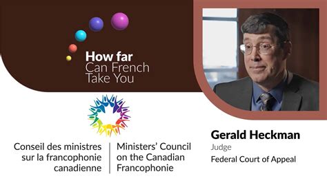Gerald Heckman Ministers Council On The Canadian Francophonie