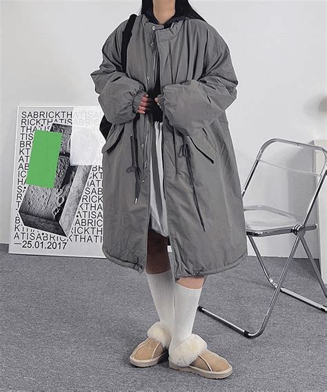 여성야상패딩 남녀공용 오버핏 겨울 피쉬테일 누빔 웰론 개파카 롱 야상 패딩 점퍼 에이블리