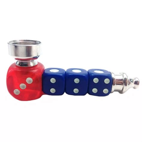 Dice Shape Mini Metal Small Pipe Universal Suction Card Loaded Portable