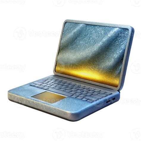Stunning Classic Gray Laptop Technology Device Isolated For Electronics