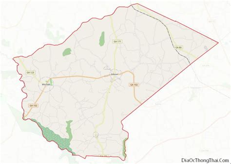 Map Of Glascock County Georgia Thong Thai Real