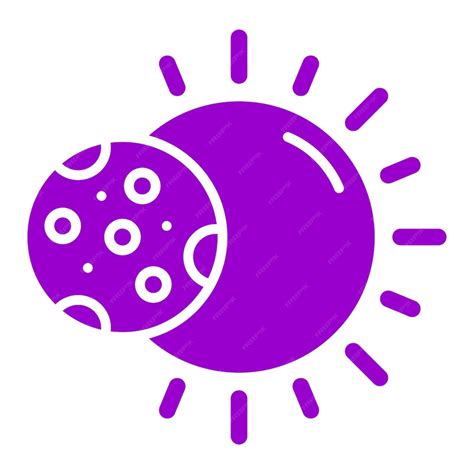 Premium Vector Solar Eclipse Icon Style