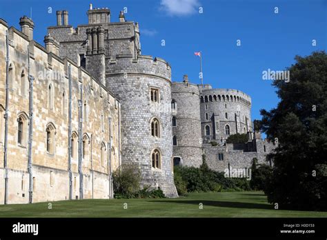 The Royal Residence Of Windsor Castle At Windsor In Berkshire Stock