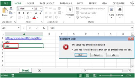 Restricting Cell Entries To Text Only In Microsoft Excel 2010