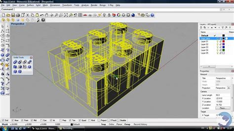 Rhino D Tutorial How To Create A Lego Brick Beginners YouTube