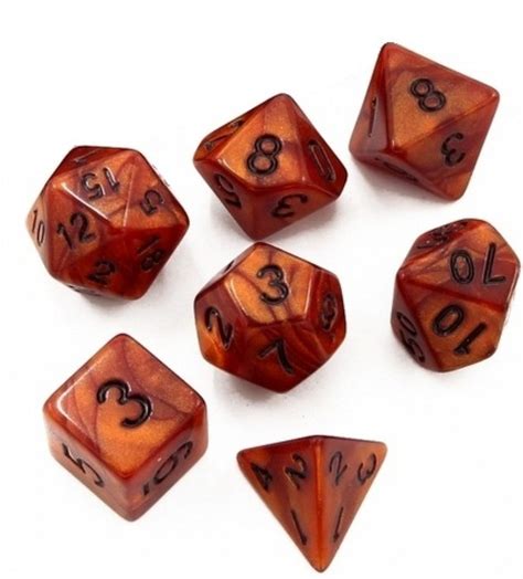 Набор из 7 кубиков для ролевых игр с мешочком Нефритовый и кофейный черный Игротайм