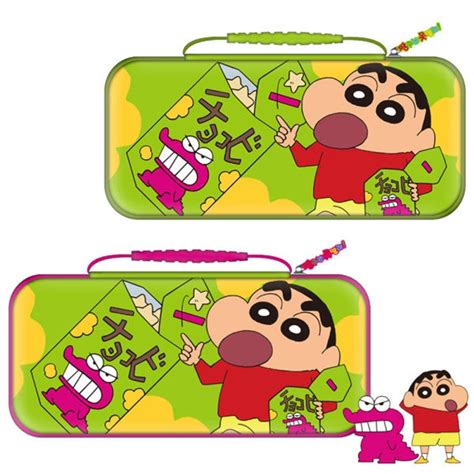 닌텐도 Oled 호환 짱구는 못말려 멀티 파우치 짱구 초코비 핑크 테크라인 감도 깊은 취향 셀렉트샵 29cm