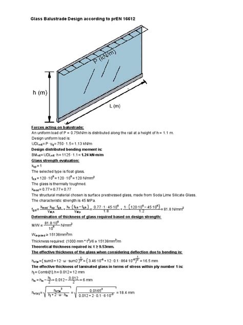 Glass Balustrade Hand Calculation Pdf