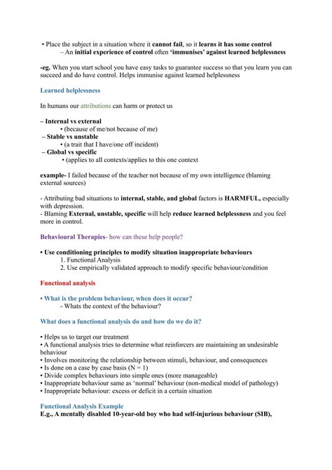 Learning And Cognition Detailed Notes Psyc2050 Learning And Cognition Uq Thinkswap