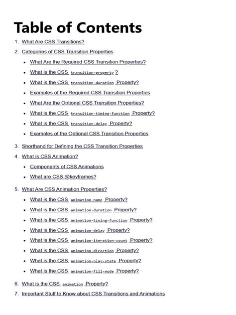 Css Transition Vs Animation Handbook Pdf Html Element Computer Programming