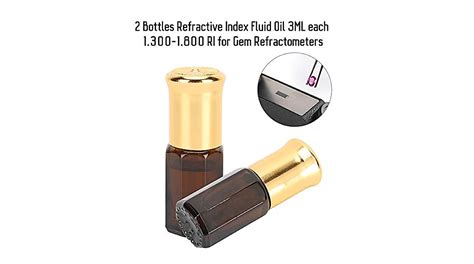 Refractive Index Fluid Gemstone Refractometer Oil 2 Bottles Refractive Index Fluid Oil 3ml