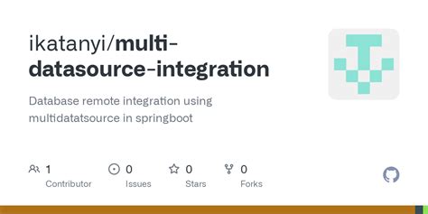 GitHub Ikatanyi Multi Datasource Integration Database Remote