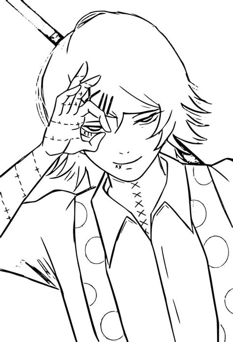 Anime Coloring Pages Tokyo Ghoul Mask 2025