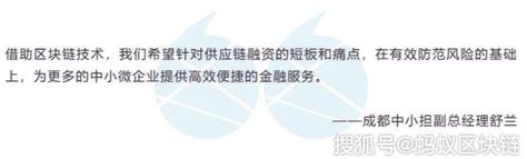 蚂蚁金服“双链通”有何不同？全球首例基于区块链保函背后的故事 搜狐大视野 搜狐新闻