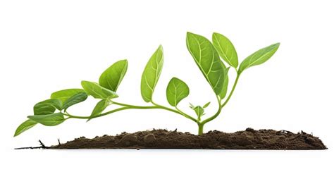 Premium Ai Image Leaf Stem Root Elevation Side View