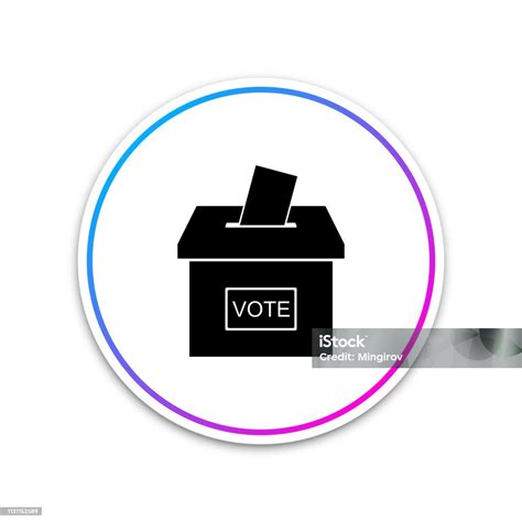 투표 상자 또는 봉투 아이콘이 투명 한 배경에 고립 된 투표 함 평면 디자인입니다 벡터 일러스트 0명에 대한 스톡 벡터 아트 및