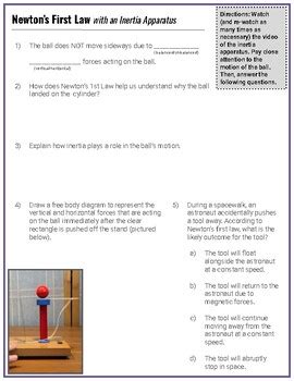 EDITABLE Newton S First Law With An Inertia Apparatus By Curiosity Cache
