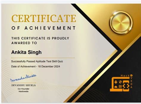Hackveda Quiz Aptitude Ankita Singh