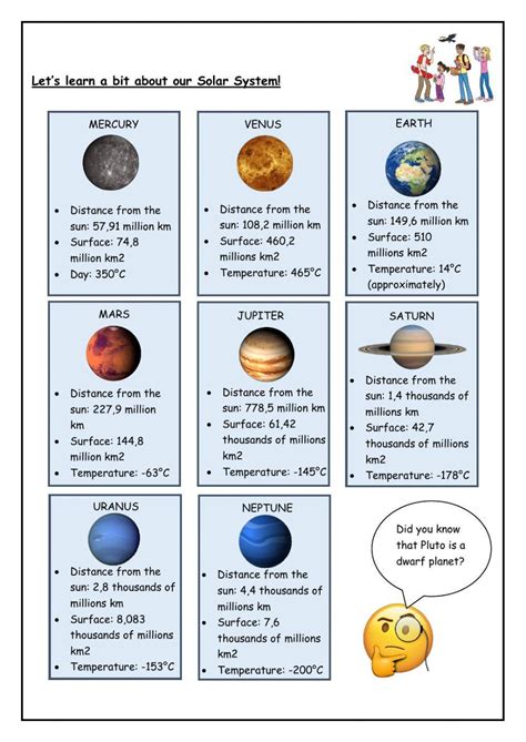 Worksheets On Planets Distance