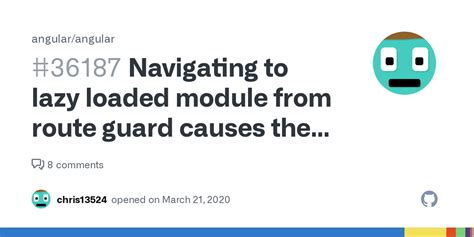 navigating to lazy loaded module from route guard causes the url path