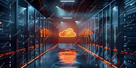 Premium Photo Modern Cloud Computing Server Setup With Hybrid Technology Infrastructure