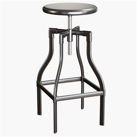 Rattan Bar Stool Round High 3d Model 29 3ds Blend C4d Fbx Max