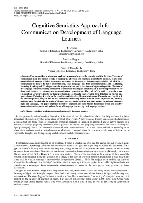 pdf cognitive semiotics approach for communication development of