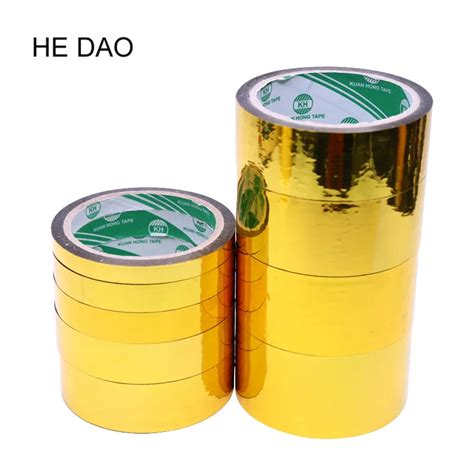 25m 50m 골드 호 일 Washi 테이프 레이저 색상 반짝이 슬림 장식 접착제 마스킹 테이프 Scrapbooking Diy