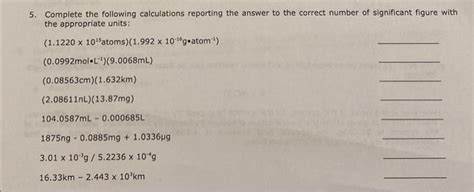 Solved Complete The Following Calculations Reporting The Chegg