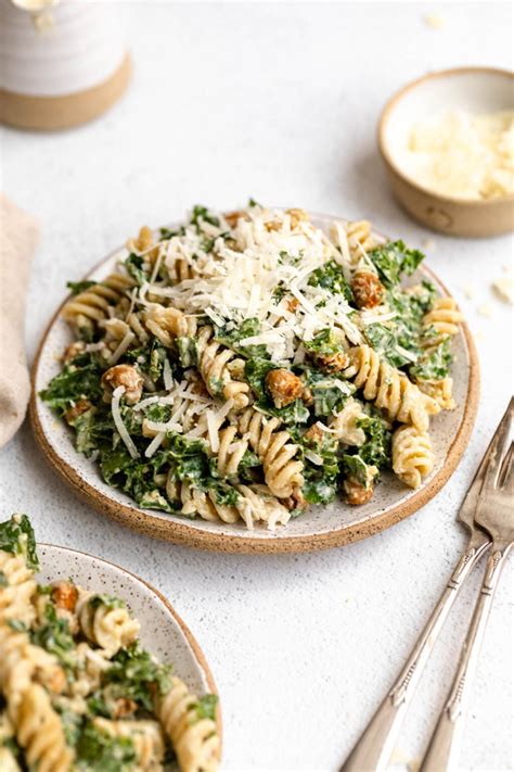 Kale Caesar Pasta Salad Eat With Clarity