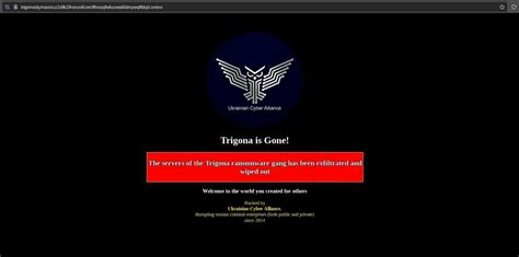 Ukrainian Cyber Alliance Disrupts Trigona Ransomware Operations