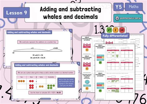 Year 5 Decimals Part 2 Adding And Subtracting Wholes And Decimals Lesson 9 Grammarsaurus