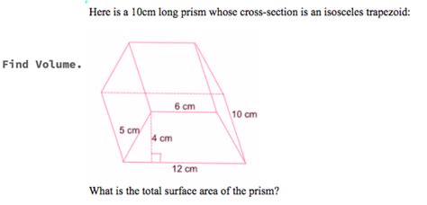 Solved 19 Cm The Diagram Shows A Prism Whose Cross Section