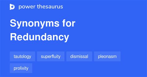 Redundancy Synonyms 1 196 Similar Words And Phrases