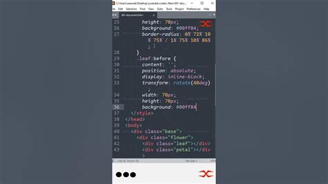 pink flower html css youtube