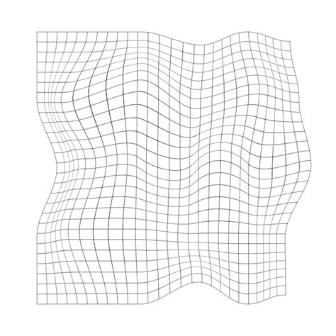 Premium Vector Distorted Square Grid Warped Mesh Texture Net With Curvatured Effect Chequered