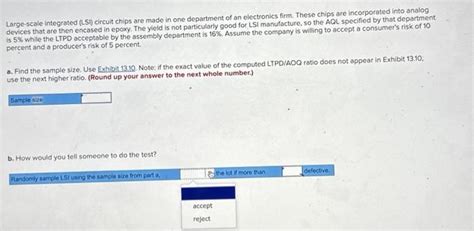 Large Scale Integrated LSI Circuit Chips Are Made Chegg Com