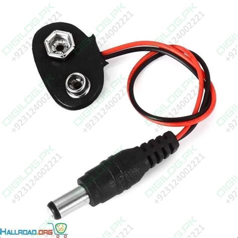 9v Battery Snap Connector To Dc Male Power Adapter Cable For Arduino In Pakistan Digilog Pk