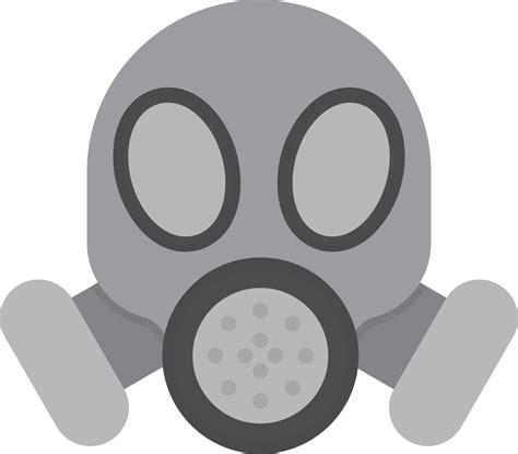 Gas Mask Flat Greyscale 9745646 Vector Art At Vecteezy