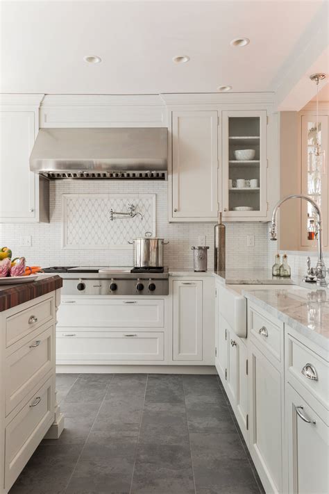 Slate Floor Kitchen White Cabinets Things In The Kitchen