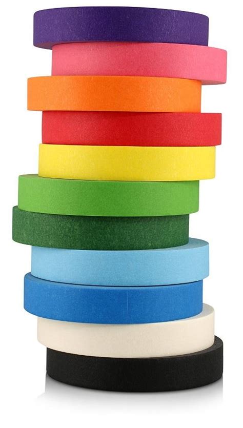 Multi Colored Masking Tape 11 Pack Variety Set Assorted Color Coded