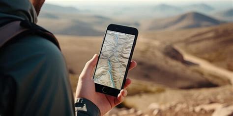 A Person Holding A Cell Phone With A Map Displayed On The Screen Suitable For Illustrating