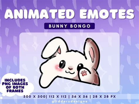 White Bunny Bongo Emote Animated Bunny Bongo Animated Emote White Rabbit Bongo Emote For
