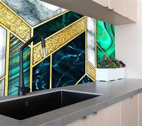 Tempered Glass Backsplash Green Marble Backsplash Tiles Stove Backsplash For Kitchen Splashback