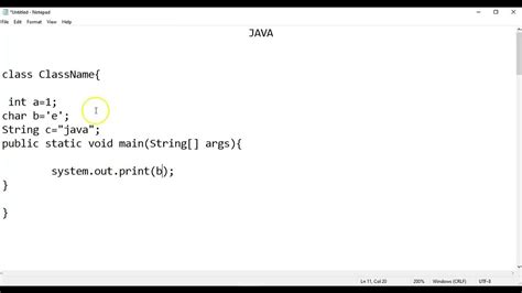 Java Basic Program Youtube