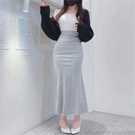 내가 여신이다 [속치마안감 여친룩정석]로맨틱한 여신 플레어 밴딩 머메이드 롱 스커트 에이블리