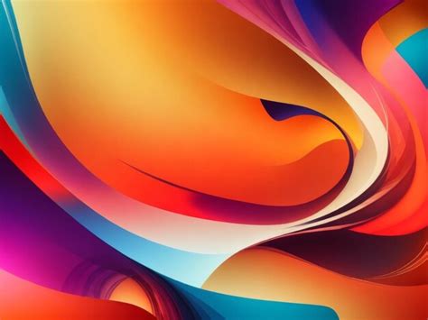 Premium Ai Image Abstract Colorful Background With Curved Lines And