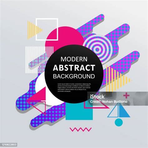 배지 기하학적 다채로운 패턴 디자인과 배경 추상 현대적인 디자인 장식 전단지 템플릿 및 커버에 사용합니다 Eps 10 벡터 0명에 대한 스톡 벡터 아트 및 기타 이미지