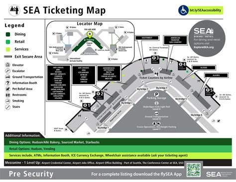 Sea Airport Terminal Map Seattle Tacoma International Airport Sea